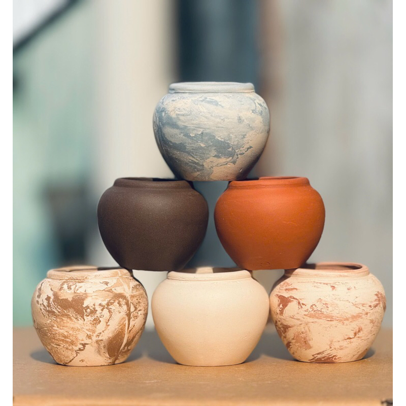Chậu đất nung Chum mini 5,5x7cm trồng sen đá, xương rồng | Shopee Việt Nam
