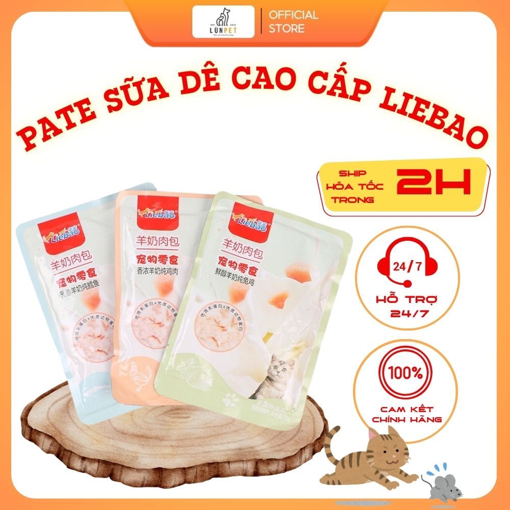 [Hoả tốc]Pate sữa dê cao cấp Liebao cho mèo con mèo trưởng thành và mèo ...