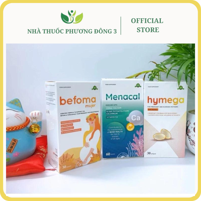 Canxi Menacal, bổ bầu Befoma, DHA Hymega Bộ vi chất thiết yếu cho phụ ...