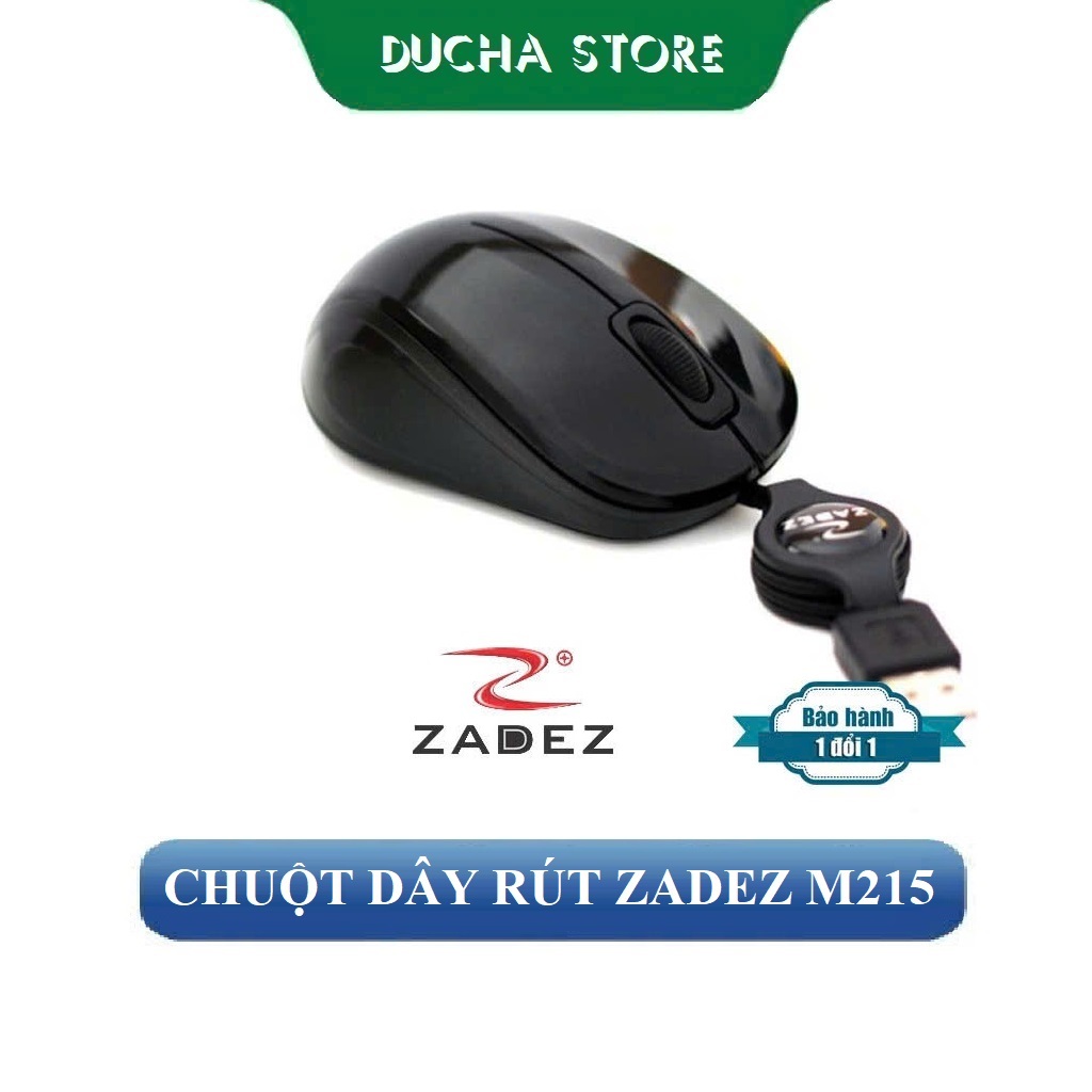 SU22 Chuột máy tính dây rút Zades M215 nhỏ gọn sài siêu bền bảo hành ...