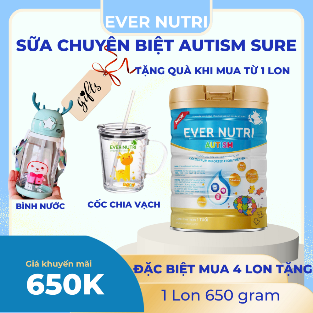 [MUA SỮA TẶNG QUÀ]SỮA BỘT EVER NUTRI AUTISM SURE SỮA DINH DƯỠNG CÔNG THỨC - CHO TRẺ TỰ KỶ TĂNG ...
