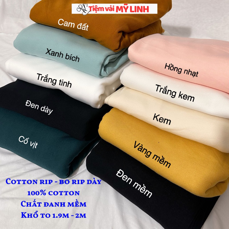 Vải borip dày - cotton rip dày 100% cotton mềm mịn, đanh dày phù hợp ...