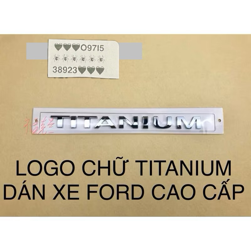 LOGO CHỮ TITANIUM DÁN XE FORD EVEREST ECOSPORT RANGER CAO CẤP | Shopee ...