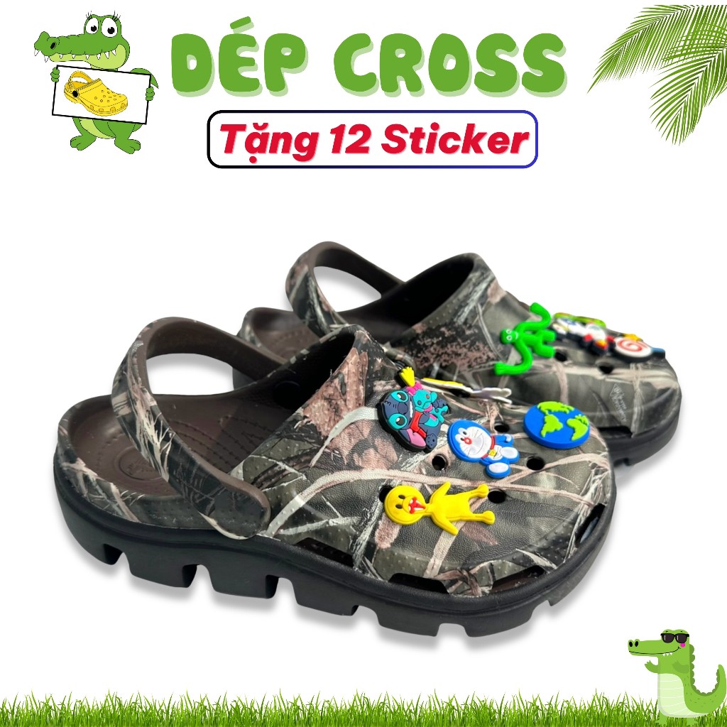 Giày dép Cross vảy sơn ràn ri đế đen siêu hot DEPCR7MNB1 tặng thêm 12 ...