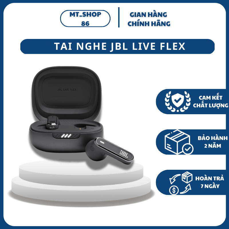 Tai nghe Nhét Tai Không Dây Bluetooth JBL Live Flex TWS Chống Nước IP54 Chống Ồn Pin Tối Đa 32H ...