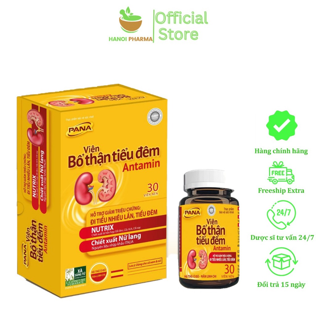 [Xả kho] Viên tiểu đêm ANTAMIN ích niệu bổ thận cải thiện tiểu nhiều ...