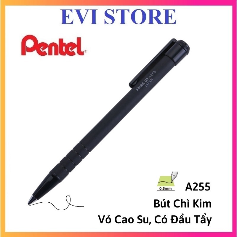 [Hàng chính hãng] Bút chì kim bấm Nhật Bản Pentel A255 ngòi 0.5mm I ...