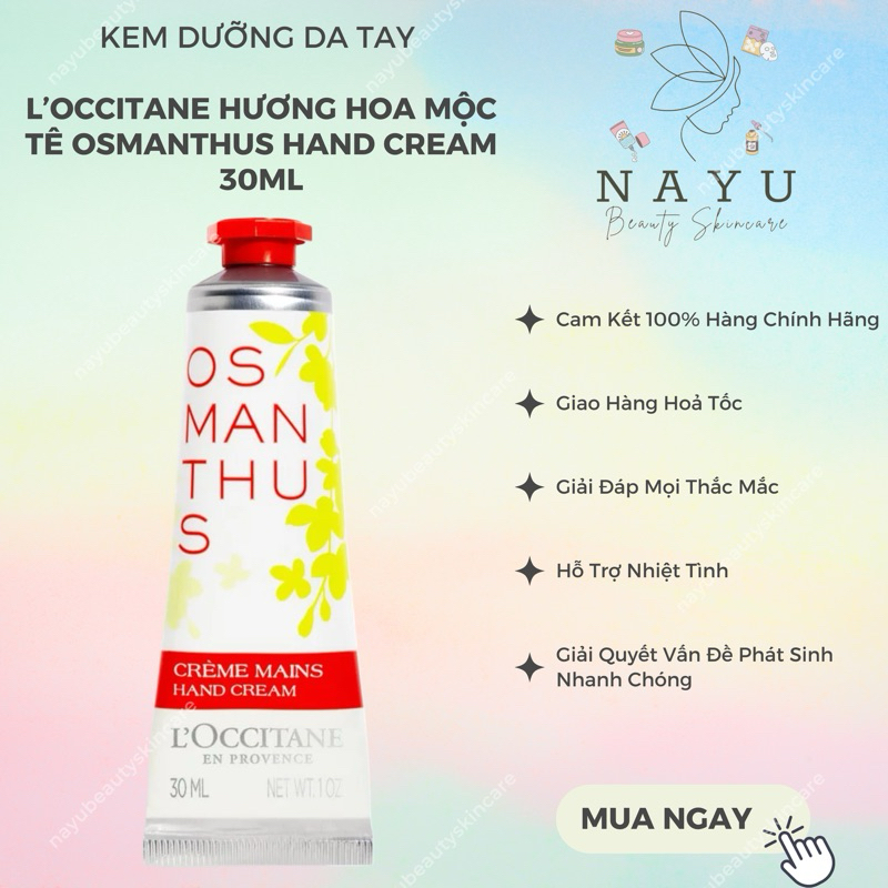 [UNBOX] KEM DƯỠNG DA TAY L’OCCITANE HƯƠNG HOA MỘC TÊ OSMANTHUS HAND CREAM 30ML | Shopee Việt Nam