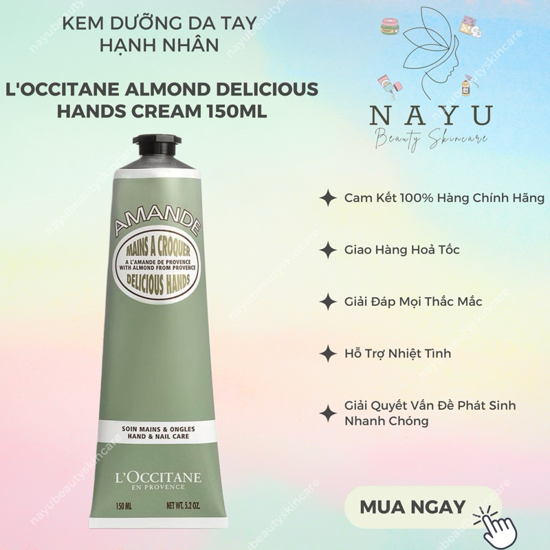 [BILL DUTY] KEM DƯỠNG DA TAY HẠNH NHÂN L'OCCITANE ALMOND DELICIOUS HANDS CREAM 150ML | Shopee ...