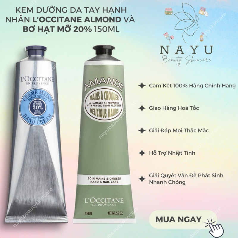 [BILL DUTY] KEM DƯỠNG DA TAY HẠNH NHÂN L'OCCITANE ALMOND VÀ BƠ HẠT MỠ 20% 150ML | Shopee Việt Nam