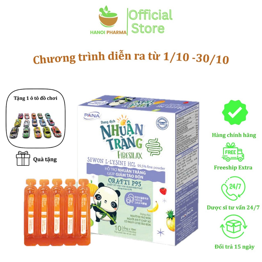 Ống uống giảm táo bón cho bé FIBESILAX bổ sung chất xơ hòa tan nhuận ...