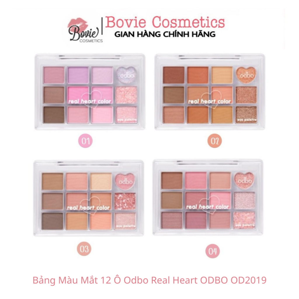 Bảng Màu Mắt 12 Ô Odbo Real Heart Color OD2019 | Shopee Việt Nam