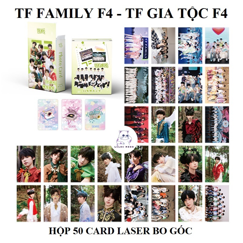 TF Gia tộc F4 | Hộp thẻ card laser 50 tấm F4 | Lomo lomocard card laser ...