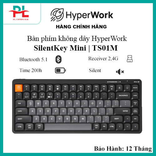 Bàn phím không dây HyperWork SilentKey Mini TS01M - Hàng Chính Hãng | Shopee Việt Nam
