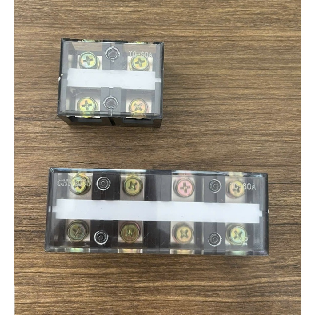 Cầu đấu dây điện tải lớn 60A 2P 4P - Domino TC602, 604 | Shopee Việt Nam