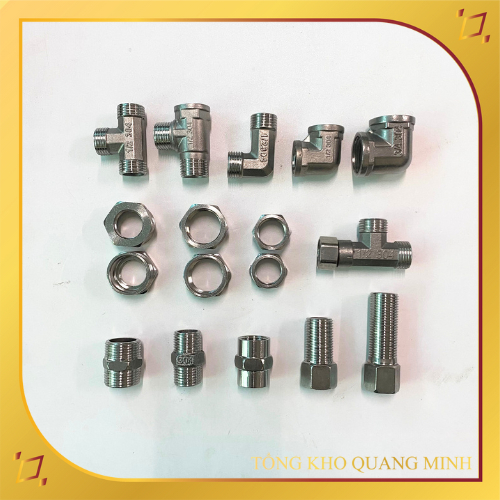 Đầu nối ren trong, ren ngoài INOX ren 21, 27, 34, lơ inox, kép inox, co ...