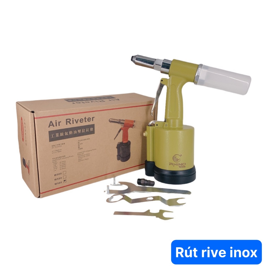 SÚNG RÚT RIVE INOX , RÚT ĐINH TÁN RHINO W560 | Shopee Việt Nam
