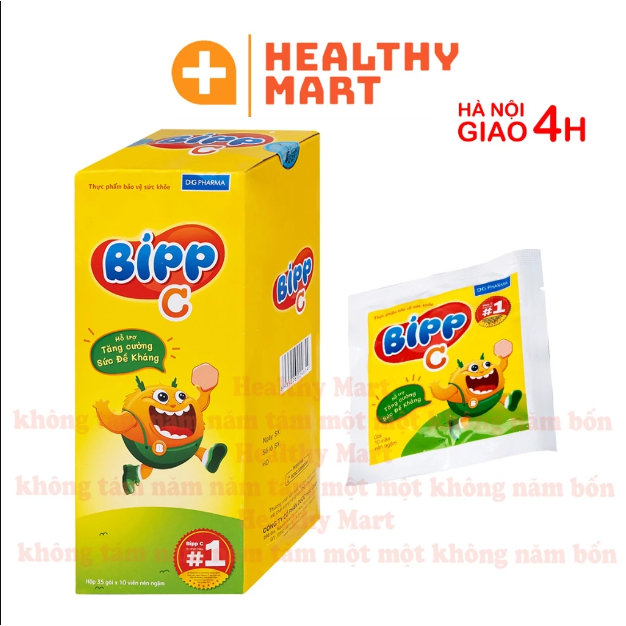 ️️️(5 gói) Kẹo cam Bipp C DHG (Gói 10 viên) - Tăng sức đề kháng cho trẻ ...