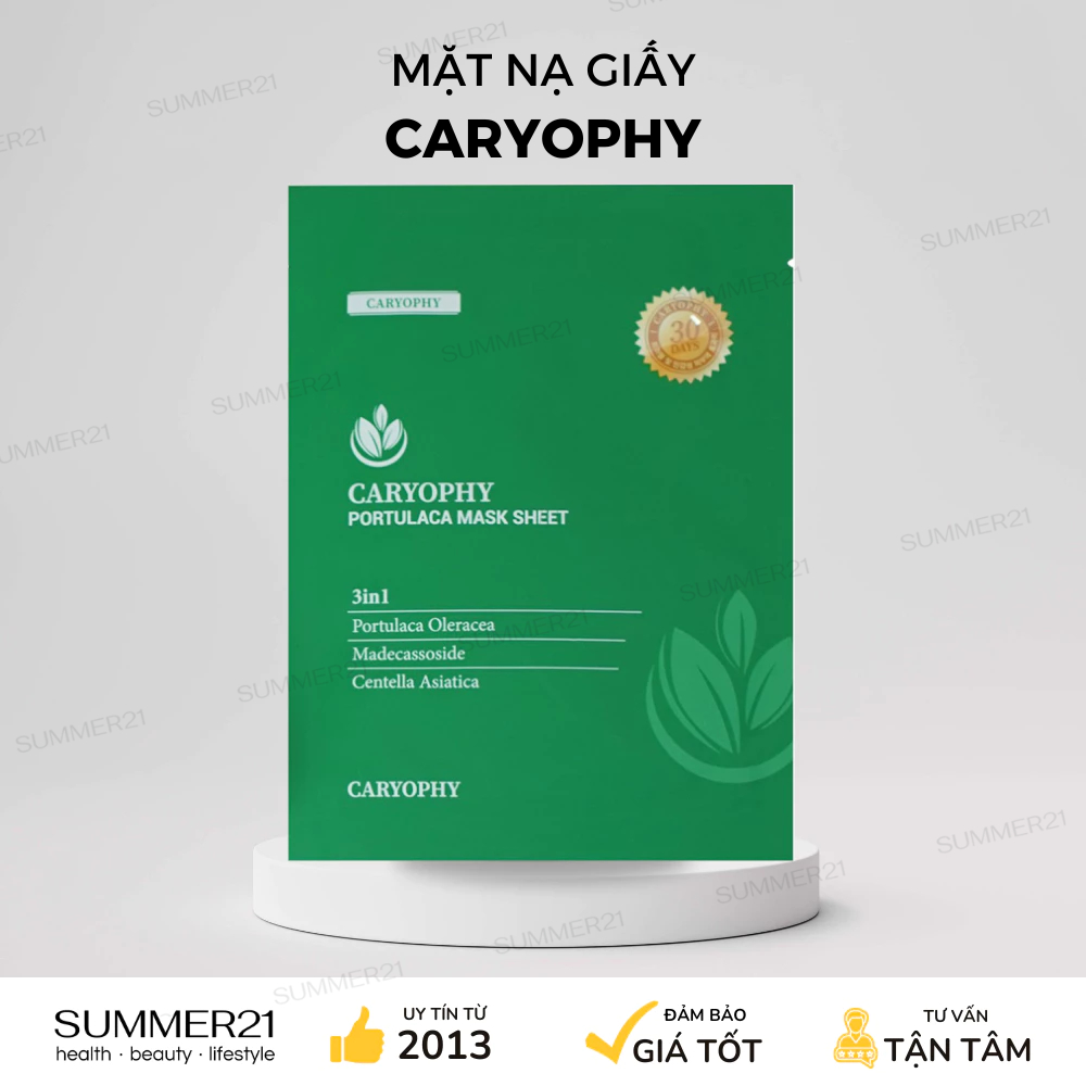 Mặt nạ giấy dành cho da mụn CARYOPHY PORTULACA MASK SHEET 22G | Shopee ...