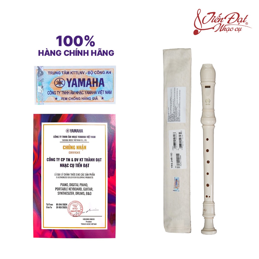 Sáo Recorder 8 Lỗ Soprano Yamaha YRS-24B,YRS-20B Chính Hãng, Nhựa ABS ...