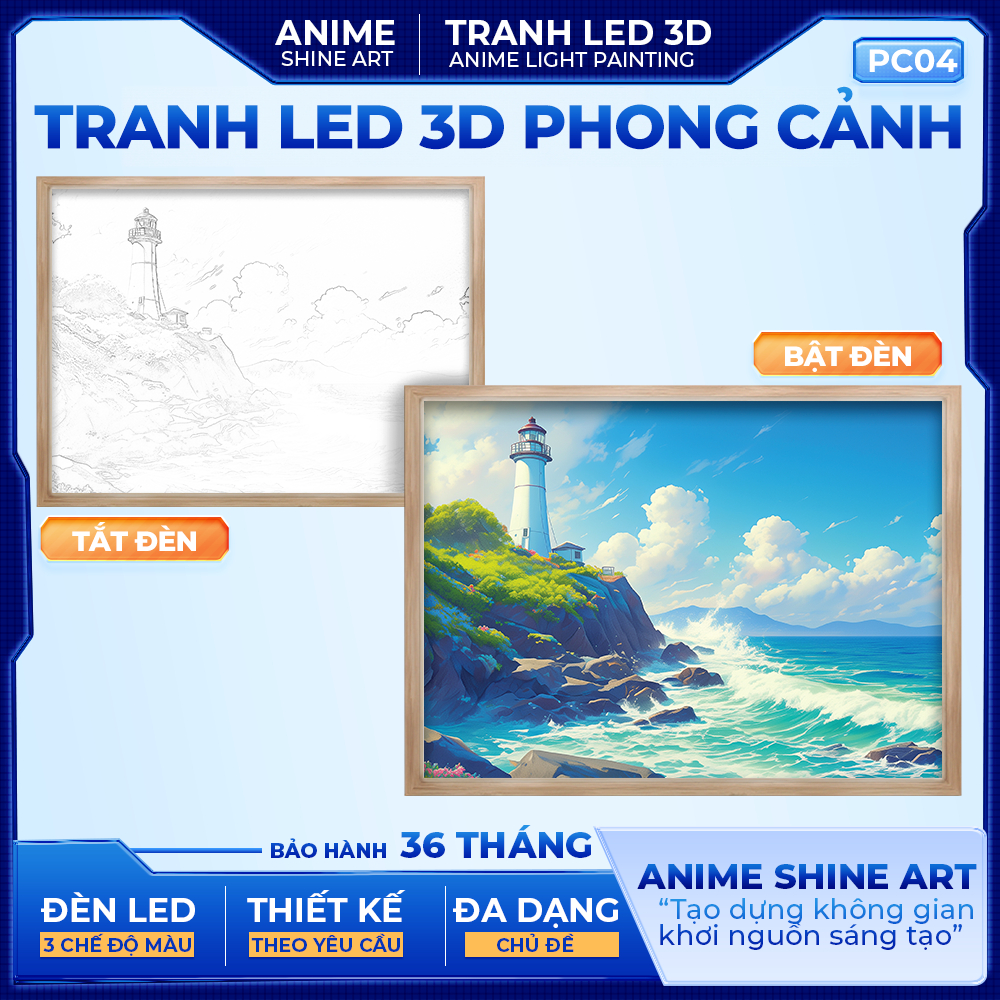 Tranh LED 3D PHONG CẢNH 10+ Mẫu, Tranh Đèn LED 3D Decor cực đẹp, Tranh ...