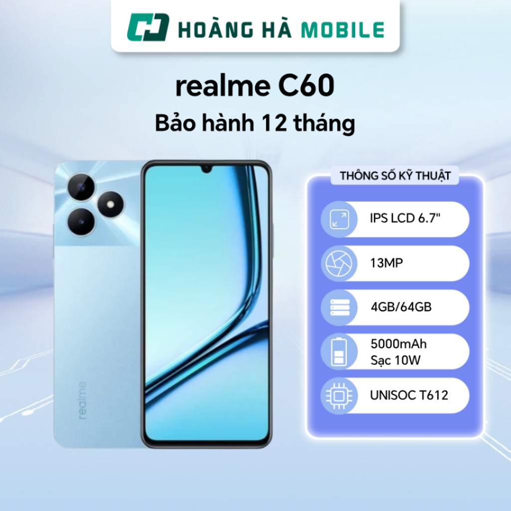 Điện thoại realme C60 4GB/64GB - Chính hãng(Nguyên Seal Chưa Active ...