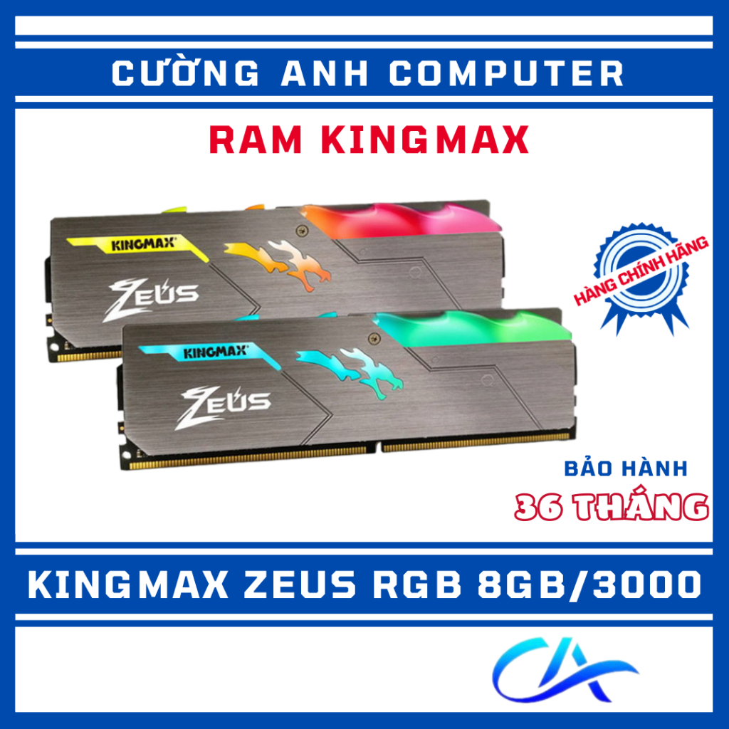 Ram Kingmax Zeus Dragon RGB 8G (1x8GB) DDR4 3000Mhz. Hàng chính hãng ...