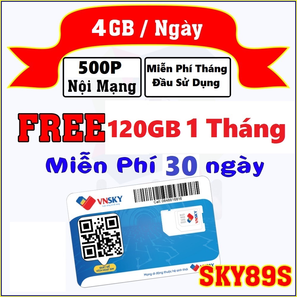 SIM DU LỊCH - SIM 4G MOBI VNSKY MIỄN PHÍ 1 THÁNG ĐẦU TẶNG DATA + PHÚT GỌI MIỄN PHÍ SKY69 SKY79 ...
