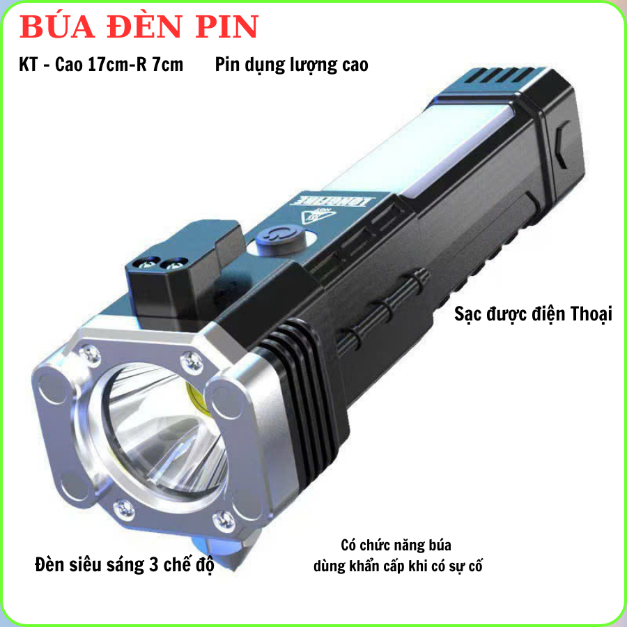 Đèn pin mini 3 chế độ siêu sáng, Bú.a đèn pin siêu sáng, Đèn pin mini đi phượt, Đèn pin đi mưa ...