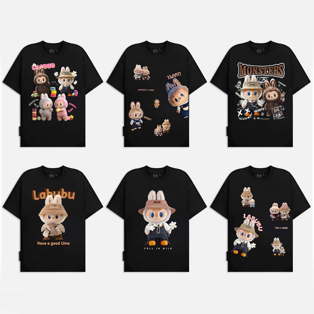 Labubu - Áo thun Labubu Victory V4 tay lỡ, form rộng vải Cotton - Thời ...