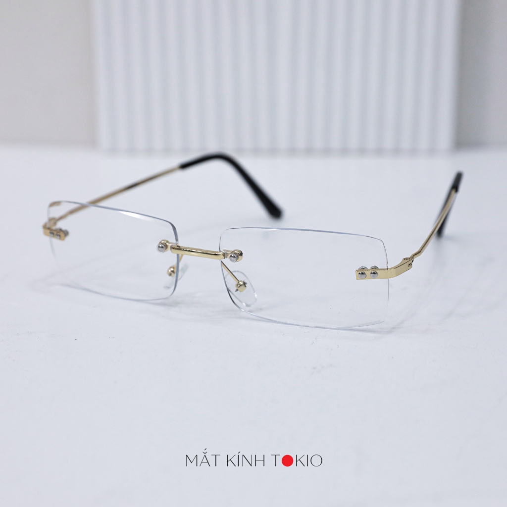 Gọng kính không viền thời trang cá tính | Rapper Wxrdie, Obito, Tlinh T141 | Shopee Việt Nam