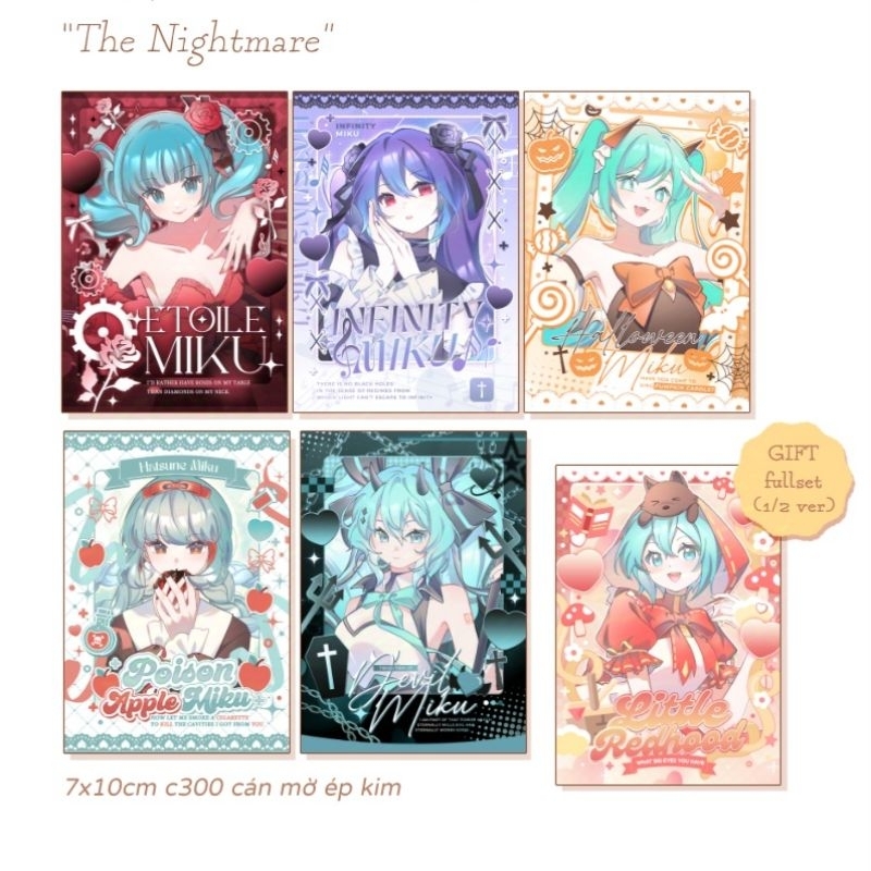 [7 mẫu] Set polaroid "The Nightmare" Hatsune Miku Vocaloid | Shopee ...