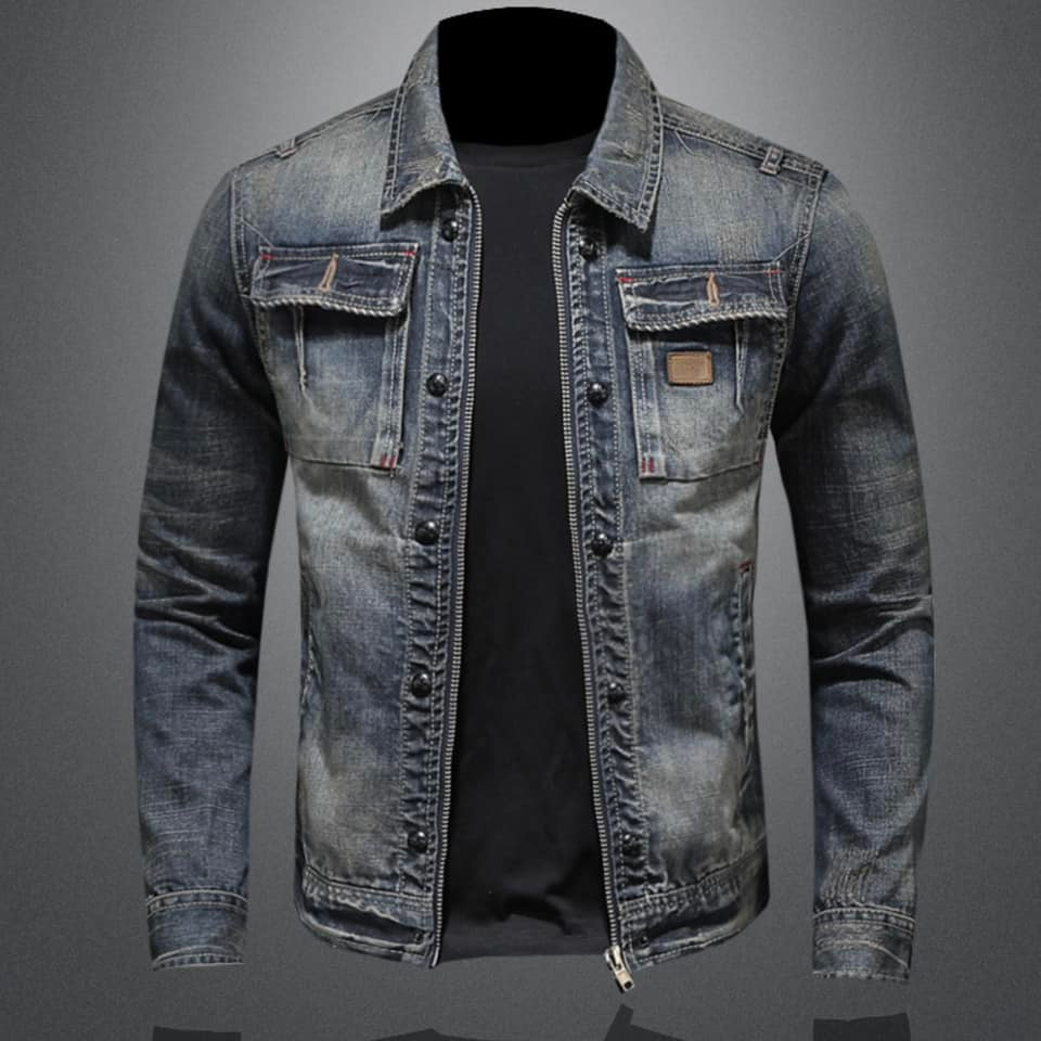Áo jacket denim nam AK78 | Shopee Việt Nam