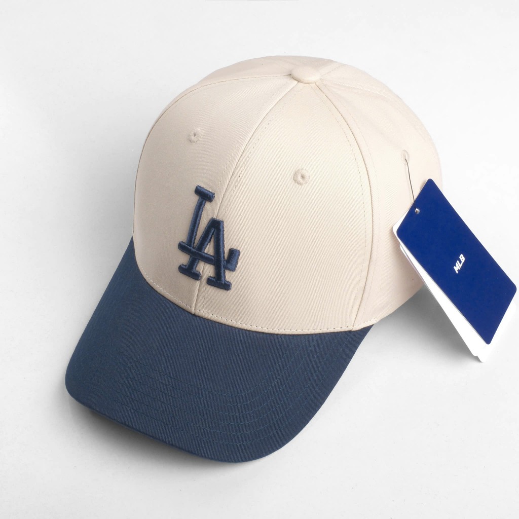 Mũ Nón lưỡi trai Meowist chất liệu vải Kaki Cream Navy Logo LA , nón ...