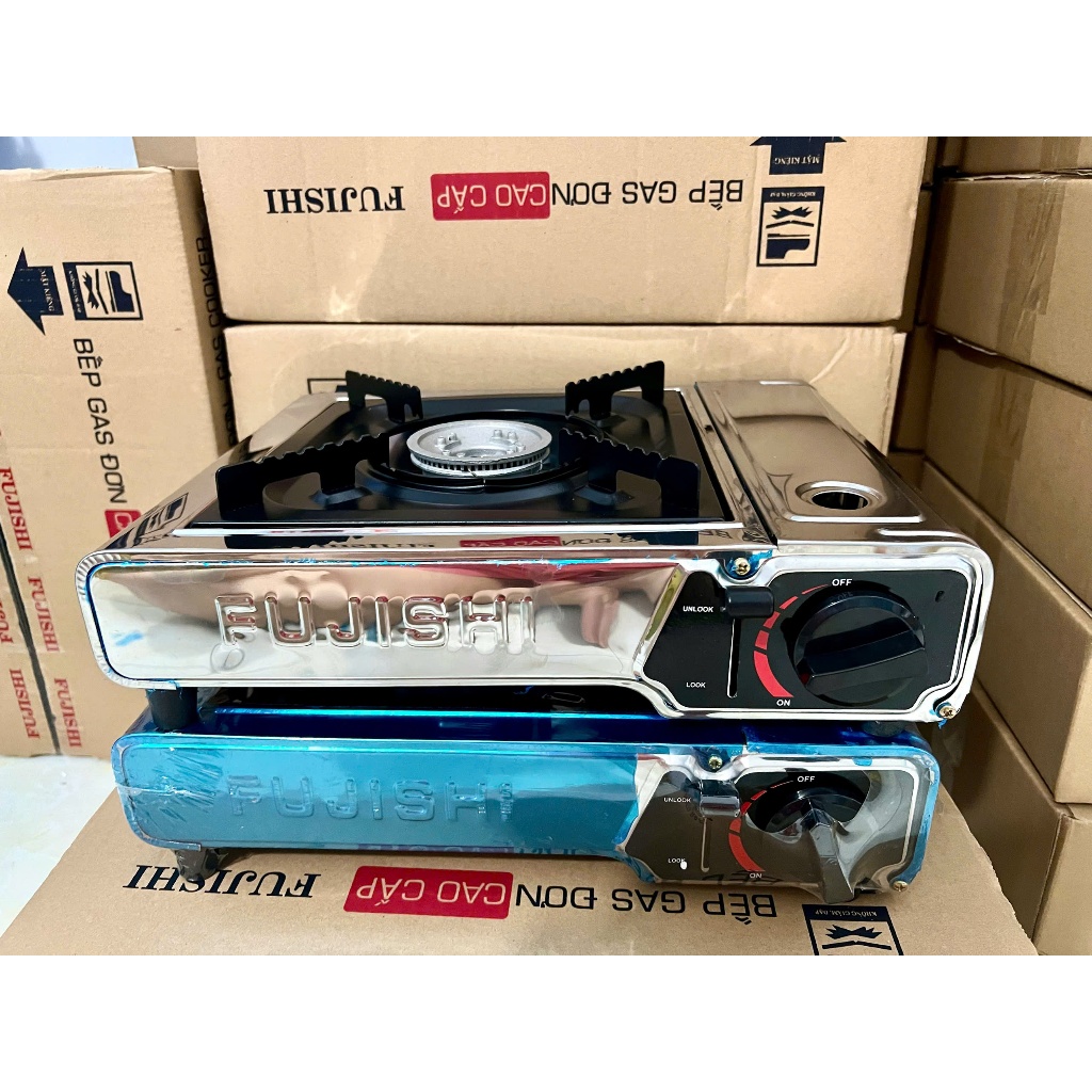 Bếp Gas mini INOX FUJISHI , Bếp ga du lịch dùng bình gas, lon ga mini ...