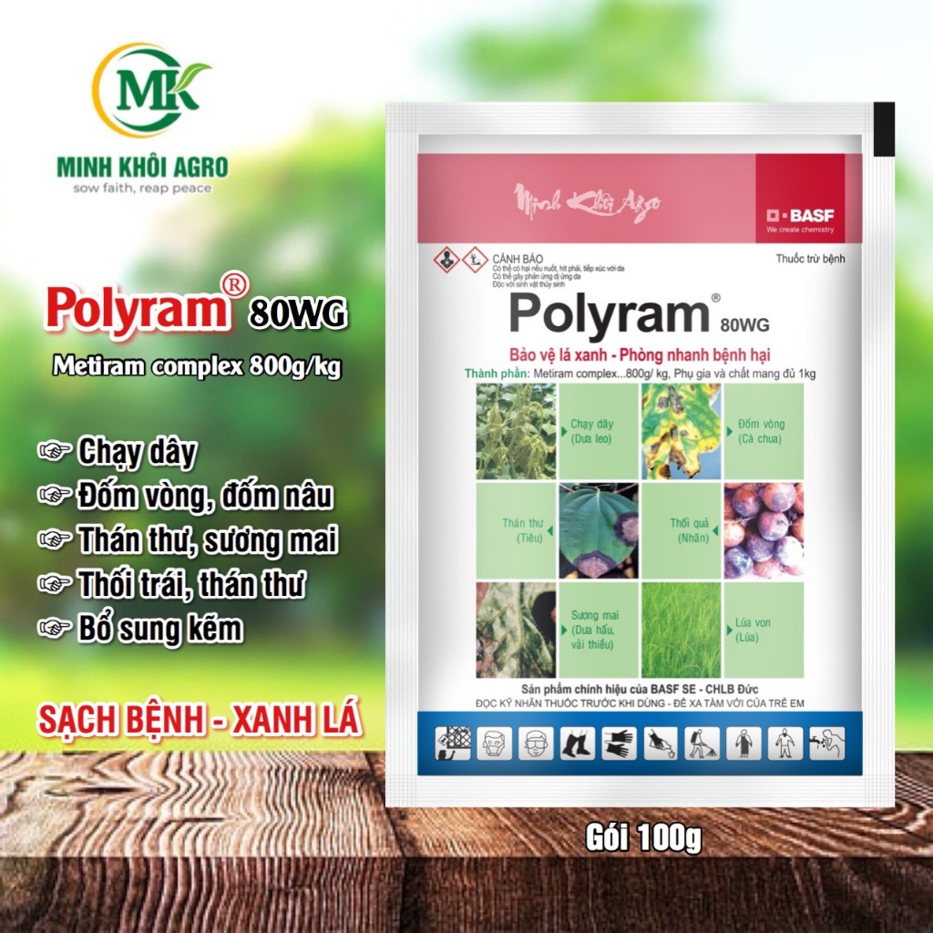 Thuốc trừ bệnh Polyram 80WG - Gói 100g | Shopee Việt Nam