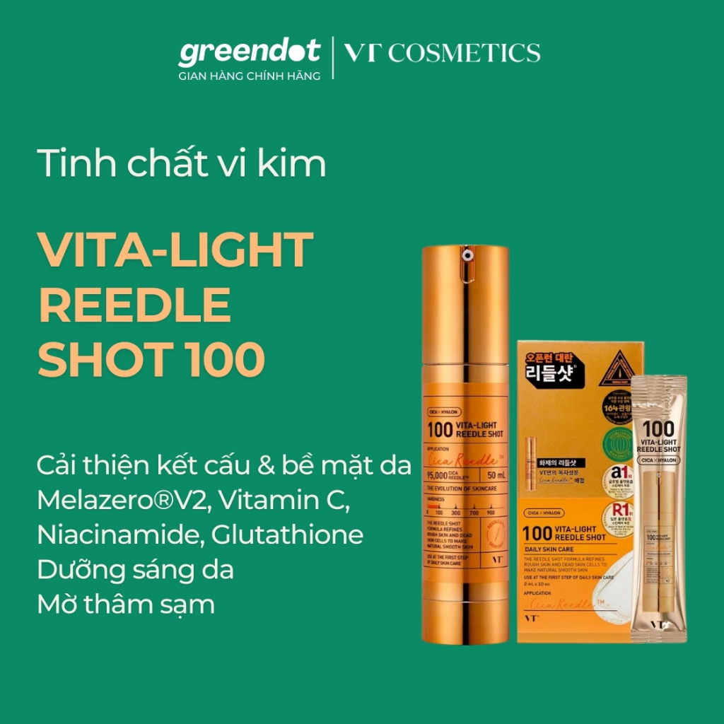 Tinh chất vi kim dưỡng sáng VT COSMETICS VITA-LIGHT Reedle Shot 100 | Shopee Việt Nam