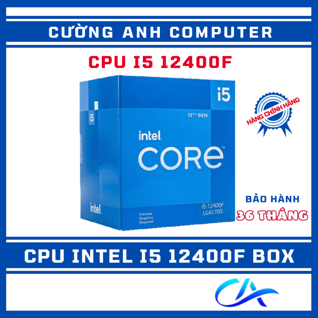 CPU Intel Core I5 12400F Box chính hãng | Shopee Việt Nam