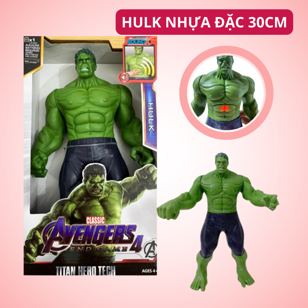 Mô Hình Khổng Lồ Xanh Mô Hình Hulk Nhựa Đặc chát lượng cao cấp Cao 30cm ...
