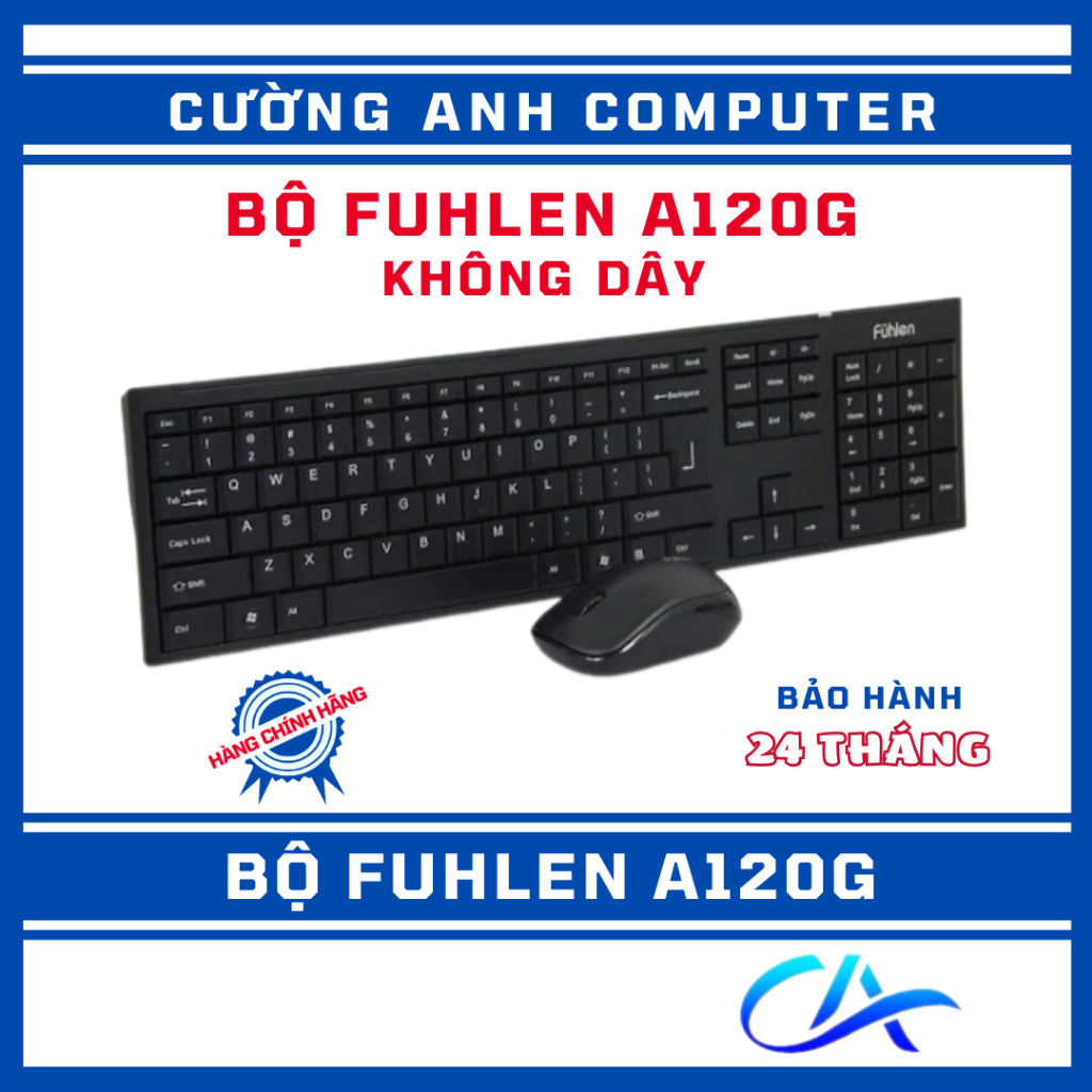 Bộ bàn phím chuột không dây Fuhlen A120G màu đen chính hãng | Shopee ...