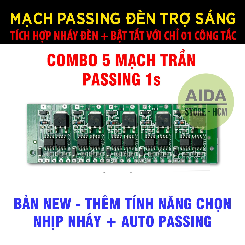 Combo gồm 5 mạch AUTO passing 1s chớp nhanh kiêm BẬT TẮT đèn trợ sáng | Shopee Việt Nam