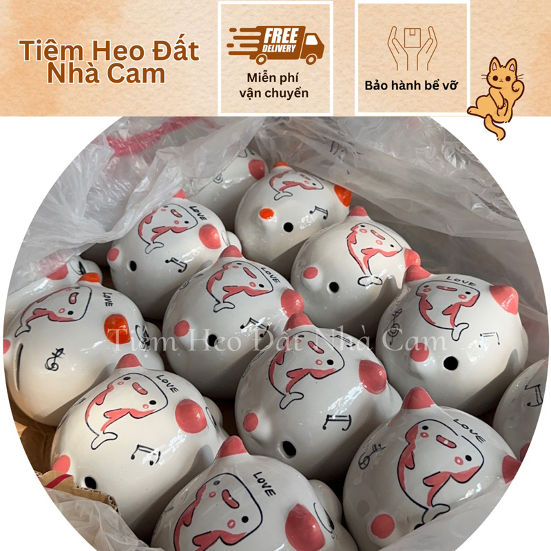 Heo Đất Tiết Kiệm, heo mini - BABY SHARK - Cá Mập, lợn sứ, gốm sứ bát ...