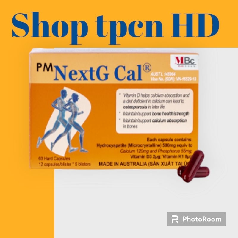 PM NextG Cal Probiotec bổ sung canxi, phòng loãng xương(5 vỉ x 12 viên ...
