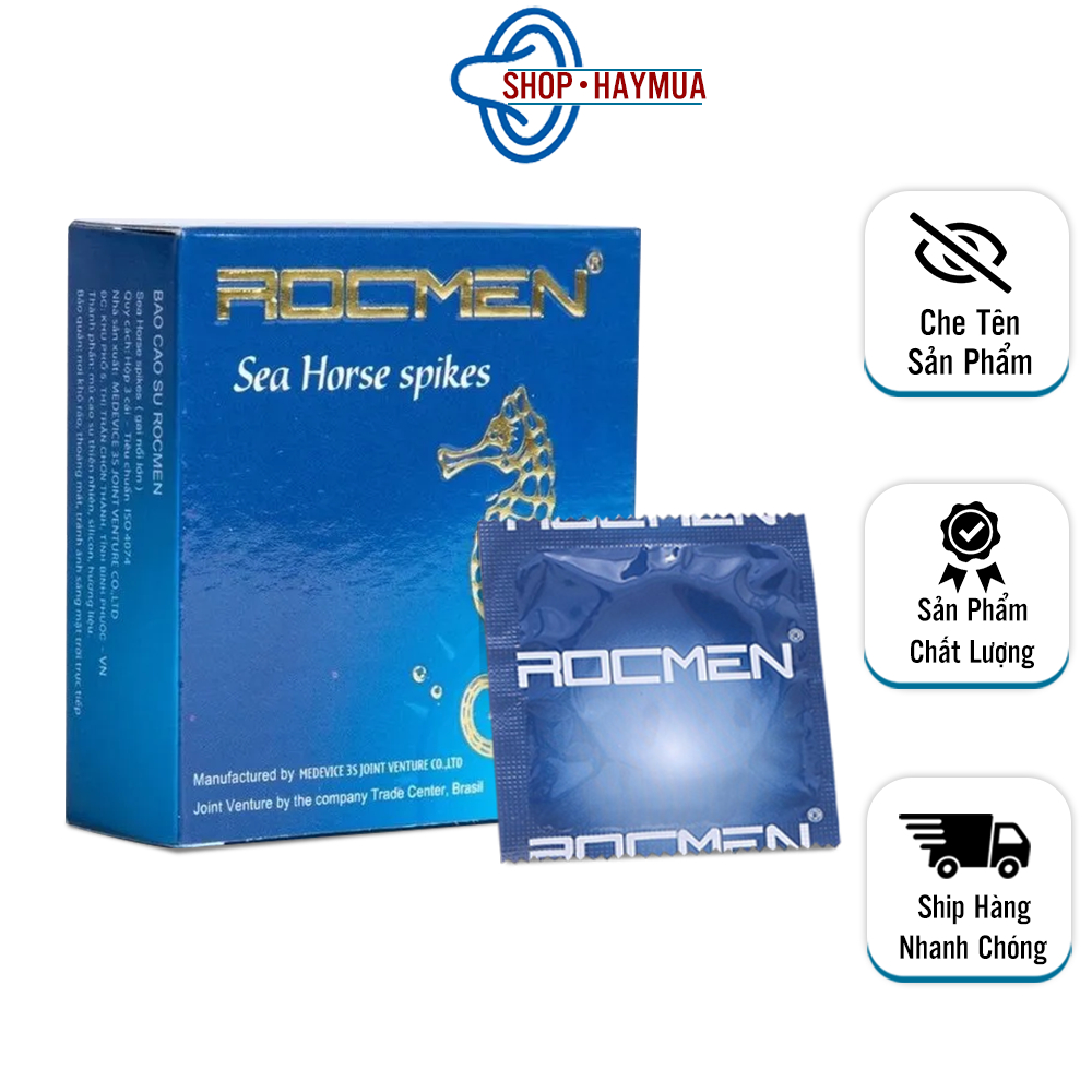 Bao Cao Su Rocmen Xanh Sea Horse Spikes, Bcs Gân Gai, K.Dài T.Gian ...