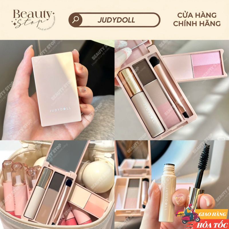 (HOẢ TỐC) Bộ Kit Trang Điểm Mini Du Lịch Bỏ Túi Nhỏ Gọn JUDYDOLL Portable Makeup Palette ...