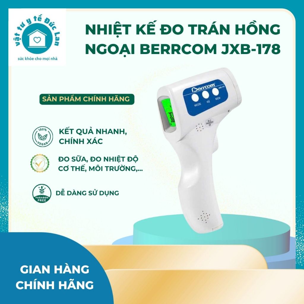 Nhiệt kế điện tử hồng ngoại Berrcom JXB-178 - Máy đo thân nhiệt - Hàng ...