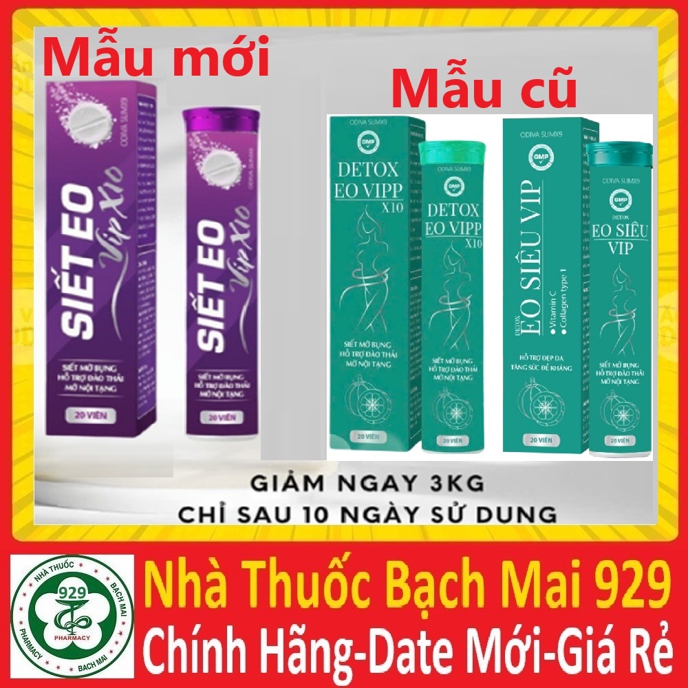 [HỘP 20 VIÊN] viên sủi uống giảm cân siết eo vip x10 (chính hãng detox ...