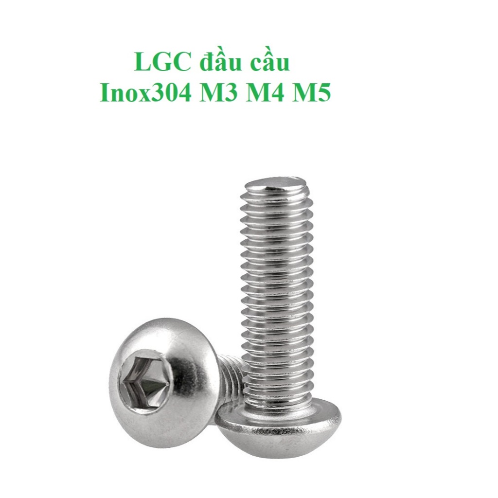 10 cái M3-M5 bulong lục giác chìm đầu cầu inox304 M3-M5 | Shopee Việt Nam