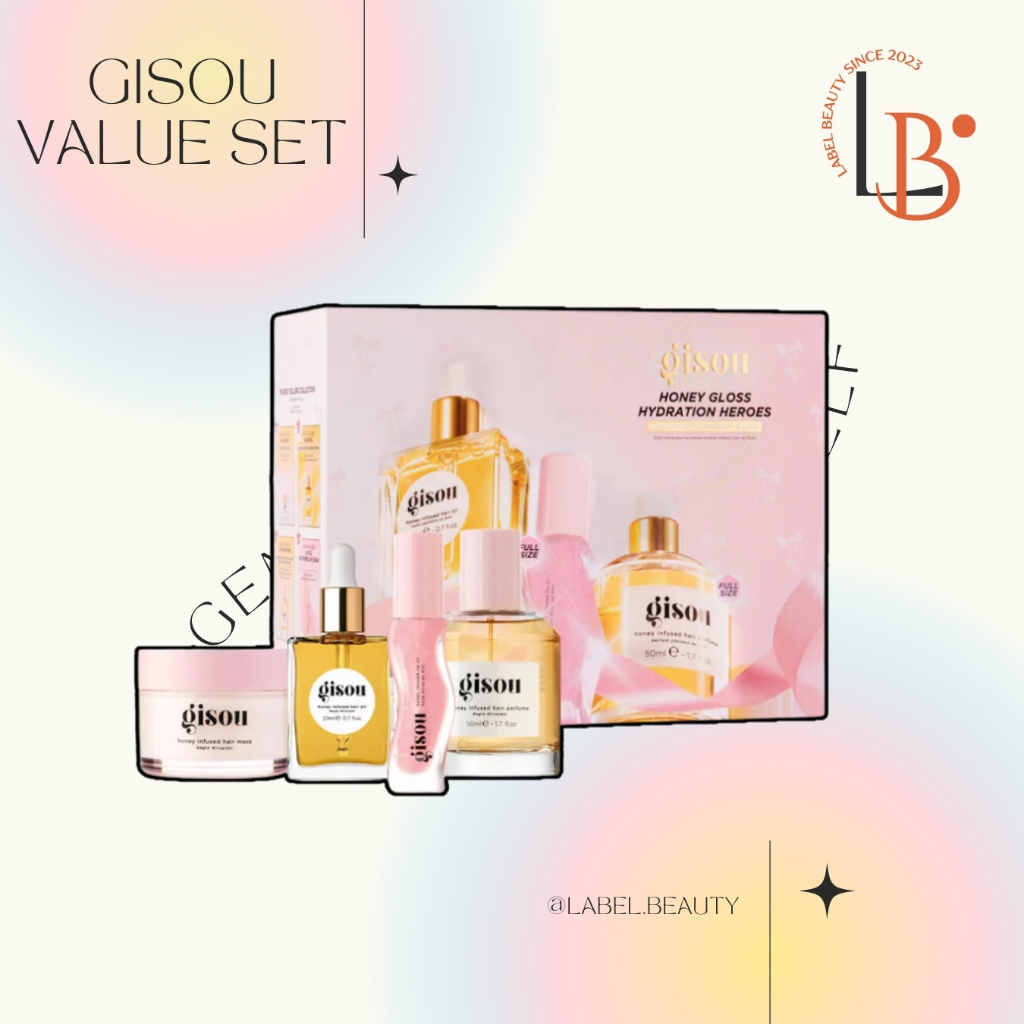 SẴN Set dưỡng tóc Gisou Honey Gloss Hydration Heroes Hair Value Set - 𝐋𝐚𝐛𝐞𝐥.𝐛𝐞𝐚𝐮𝐭𝐲 | Shopee Việt Nam