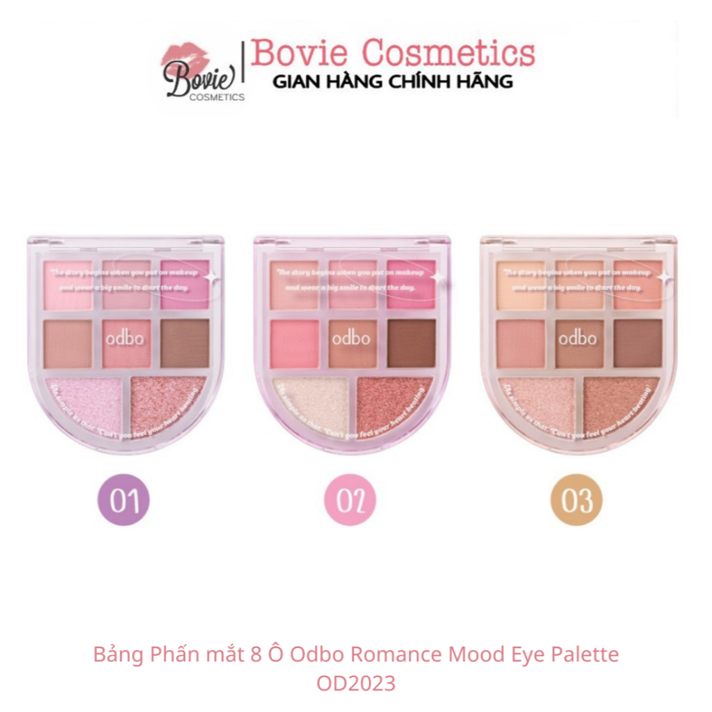 Bảng Phấn mắt 8 Ô Odbo Romance Mood Eye Palette OD2023 | Shopee Việt Nam